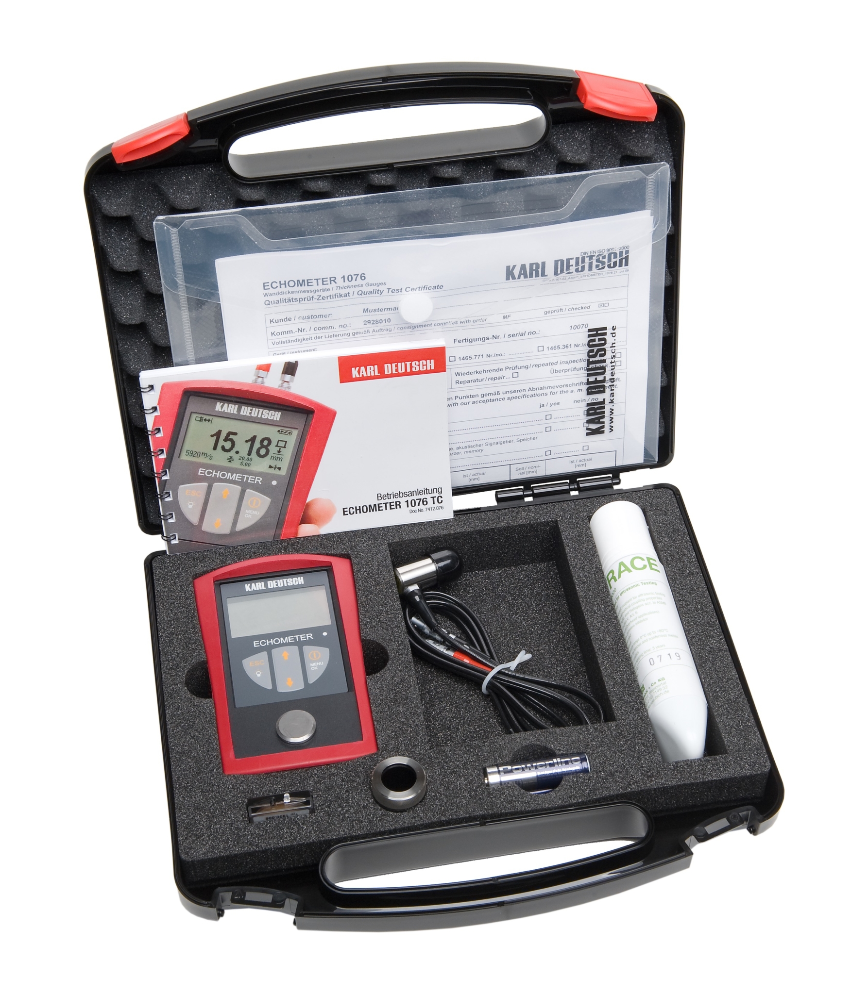 Wall Thickness Gauge ECHOMETER 1076 TC Data - KARL DEUTSCH Zerstörungsfreie Werkstoffprüfung